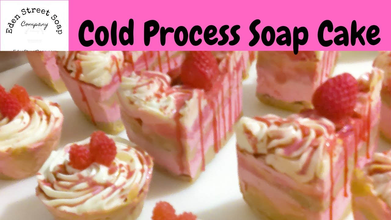 Making a cold process soap cake & cupcakes - YouTube