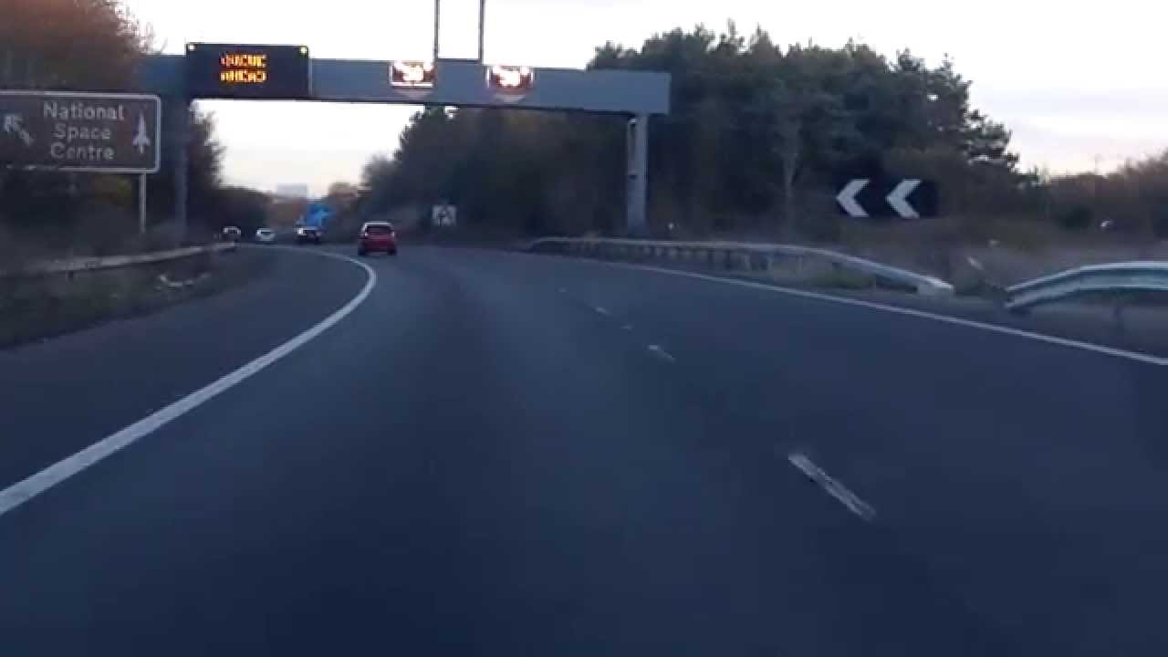 Leicester by Motorway - M69/M1 J21 and 21A/A46 - YouTube