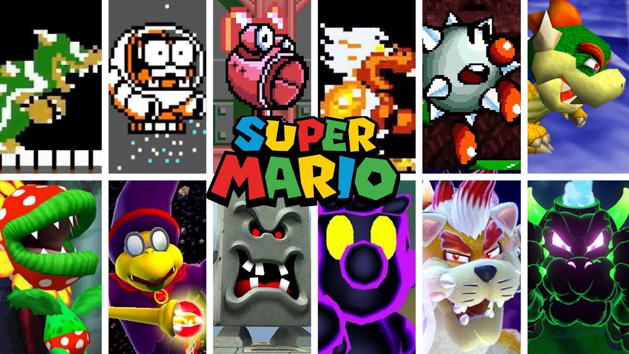 SUPER MARIO SERIES - All Bosses (1985-2024) - YouTube