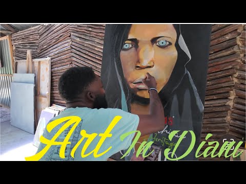 Art reveal @Artshop Cafe Diani Kenya - YouTube