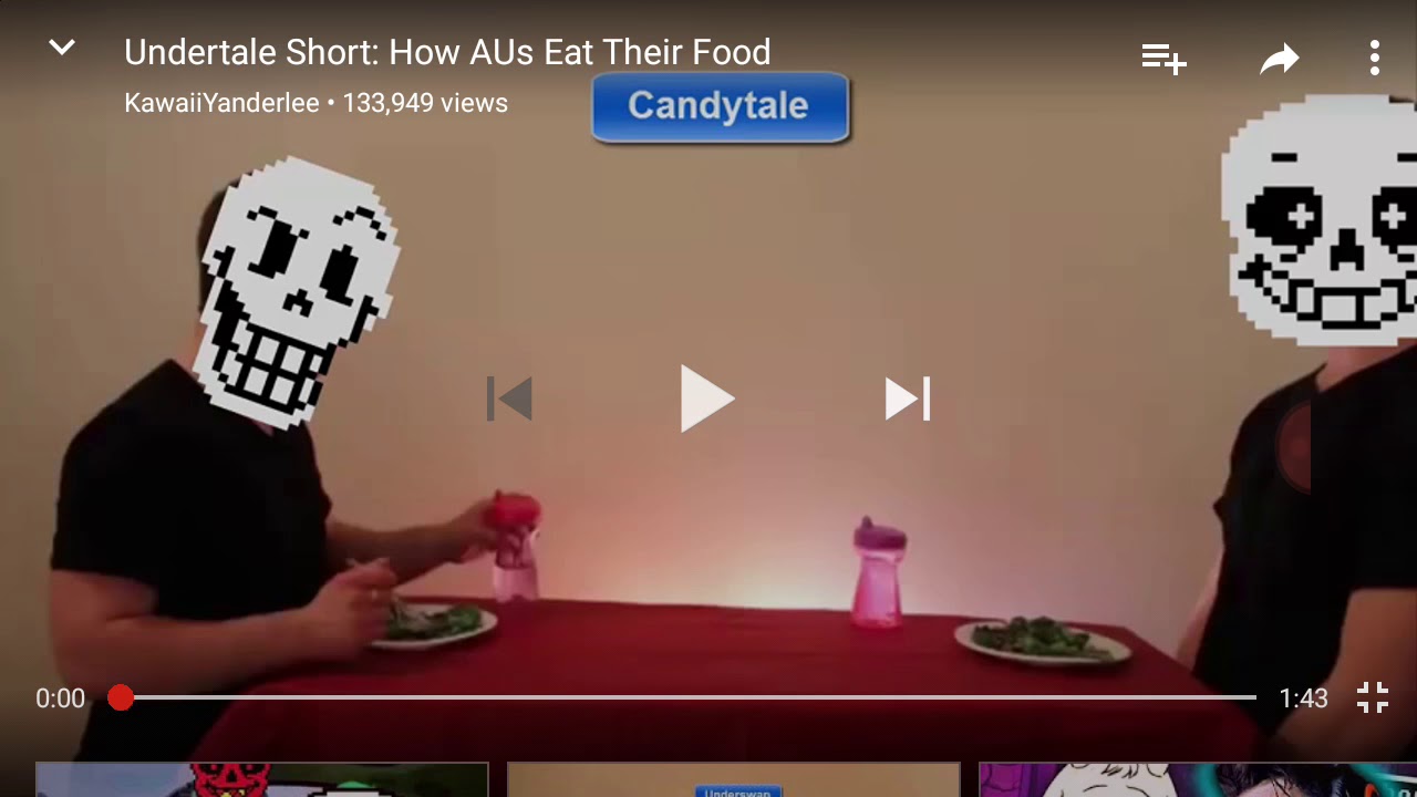 Reacting to how undertale aus eat their food - YouTube
