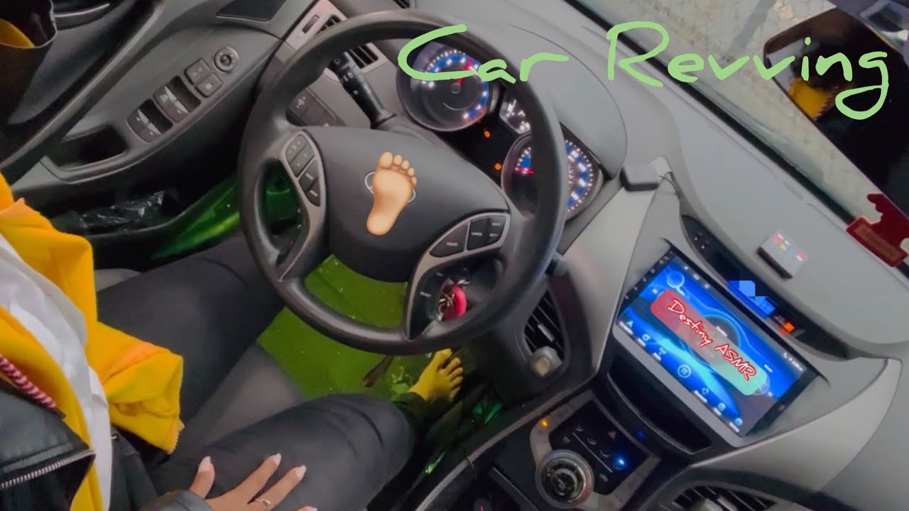 ASMR Crackling Car Revving Sounds in the Rain - YouTube