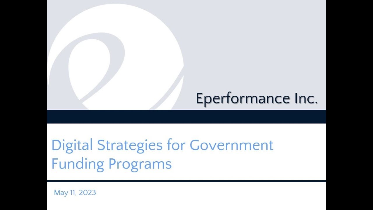 Information Webinar - Digital Strategies for Government Funding ...