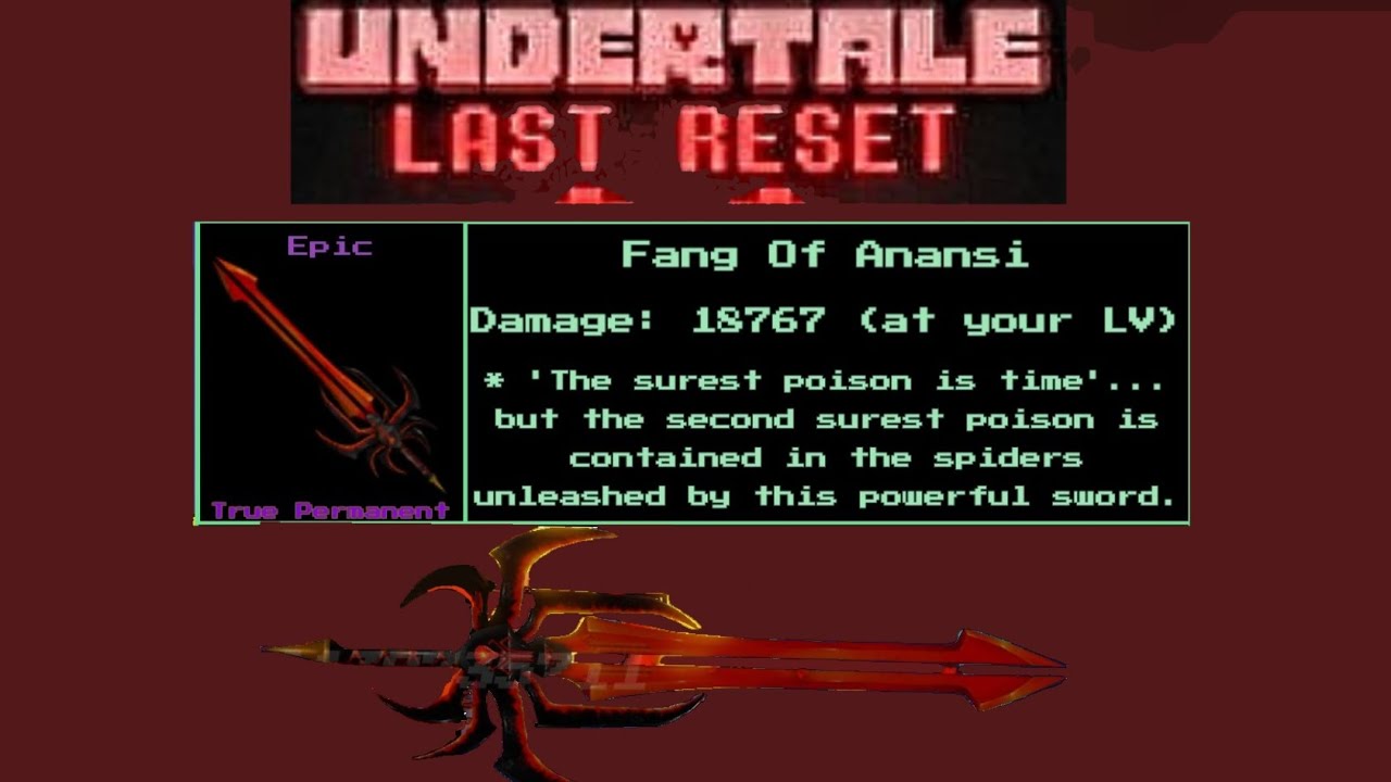 Undertale Last Reset (Fang Of Anansi) [showcase] - YouTube