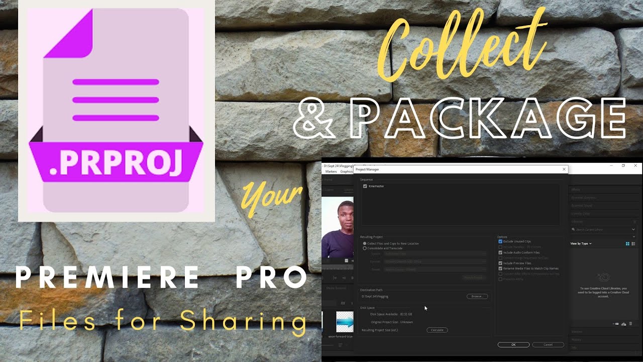 How to collect and package Premiere Pro Project to another computer ...