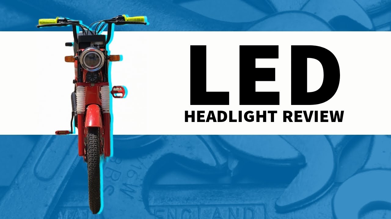 LED Headlight Review on Tomos Moped - YouTube