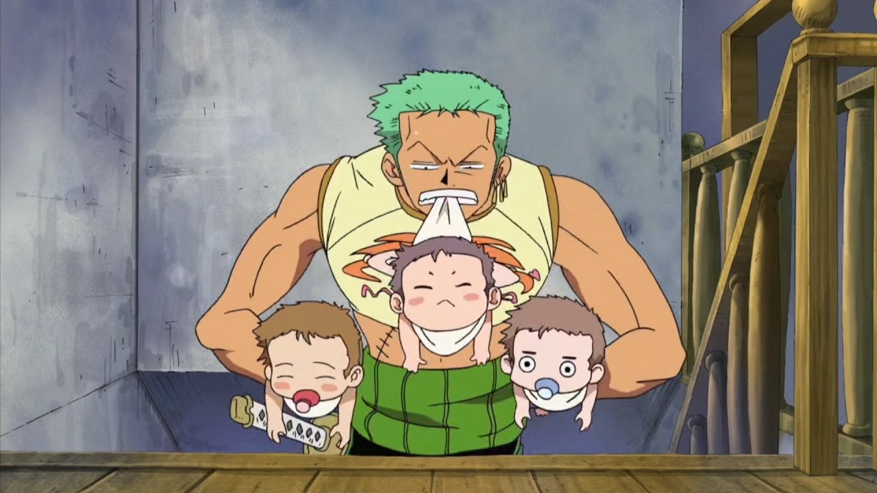 Zoro with babies👶👶🍼 😂😂 | One piece | Luffy - YouTube