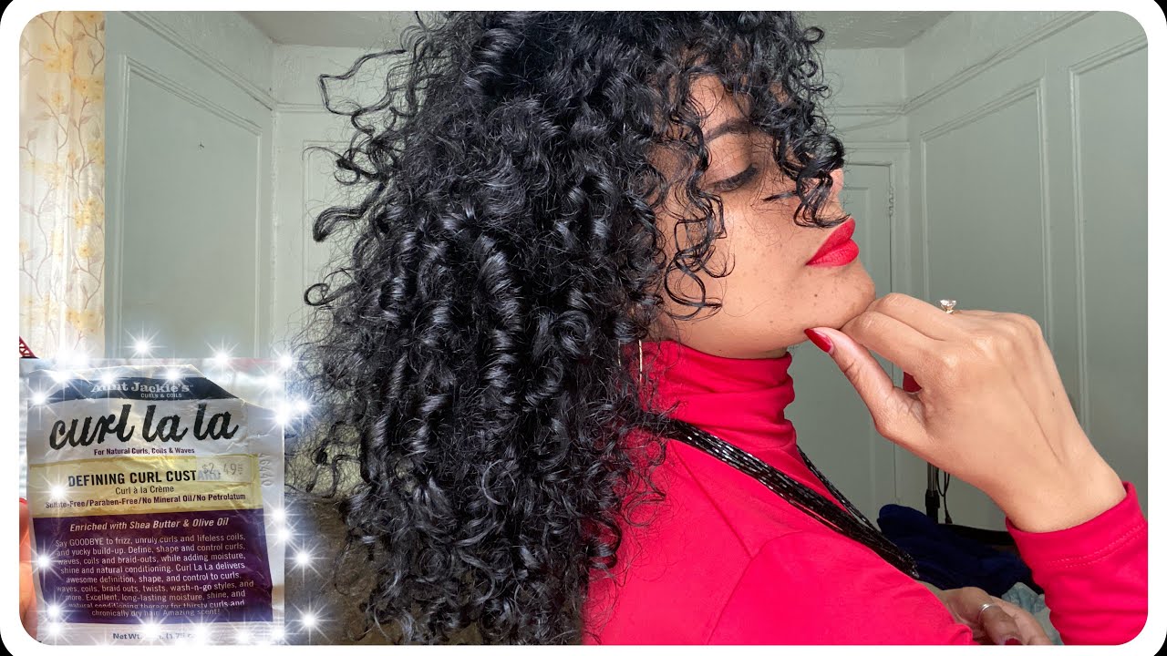 CURL LA LA defining curls custard AUNT JACKIES RESEÑA - YouTube