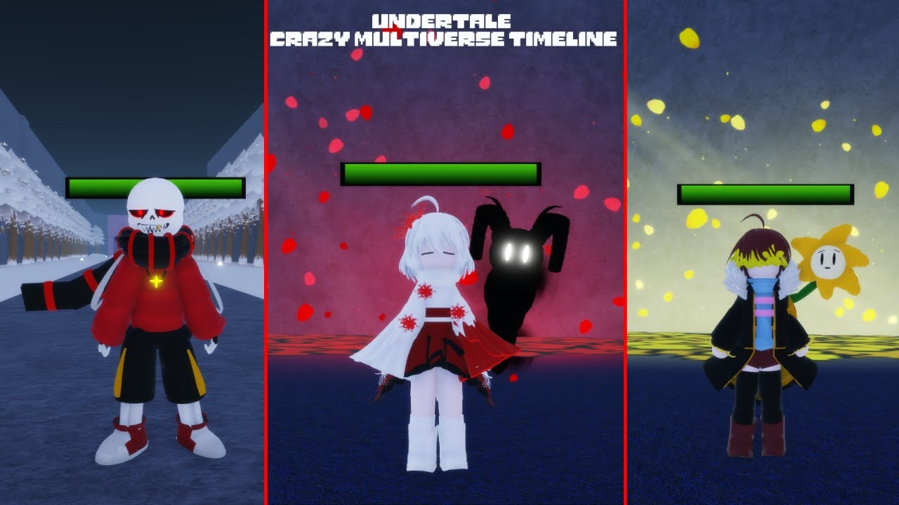 Undertale Crazy Multiverse Timeline - Flower Fell Sans and Frisk ...