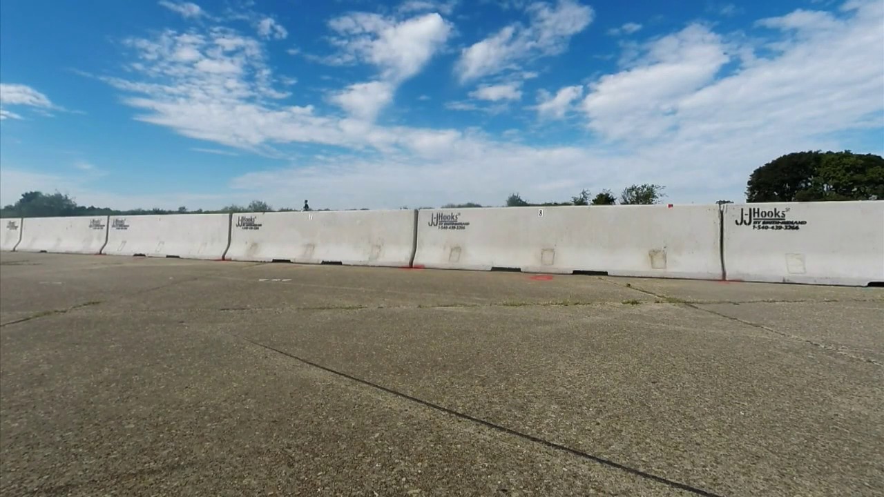 Easi-Set J-J Hooks MASH TL3 free standing crash test - YouTube