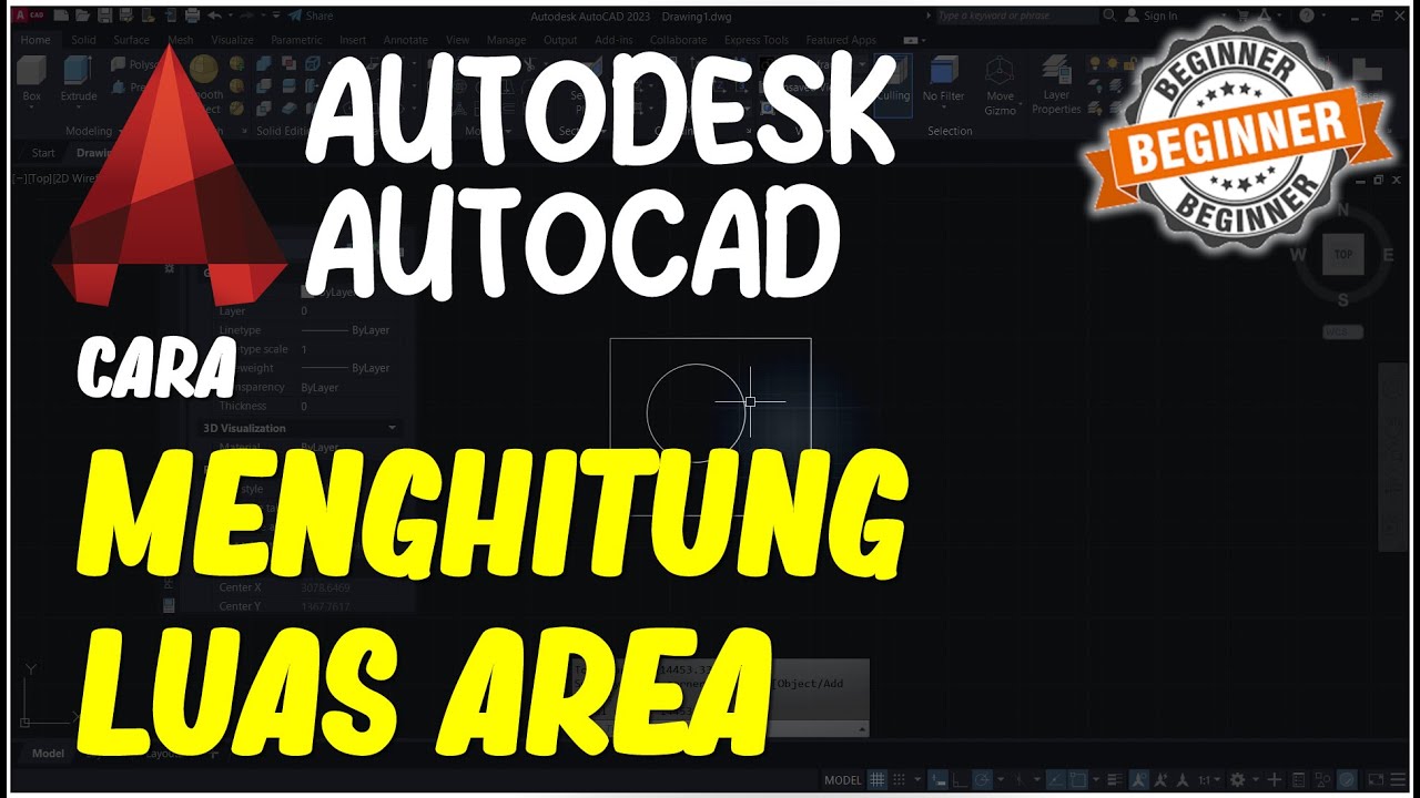 AutoCAD Cara Menghitung Luas Area - YouTube