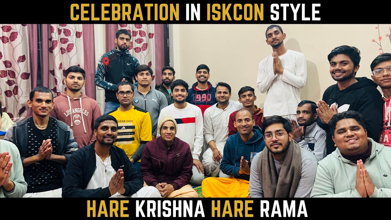 Celebration In Iskcon Style🥳 || iskcon bahadurgarh || #iskcon #birthday ...