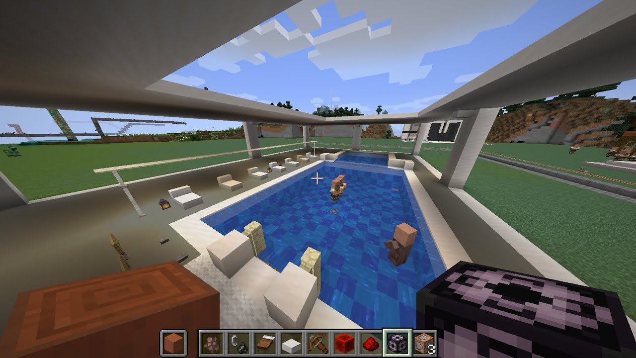pool modern in minecraft - YouTube