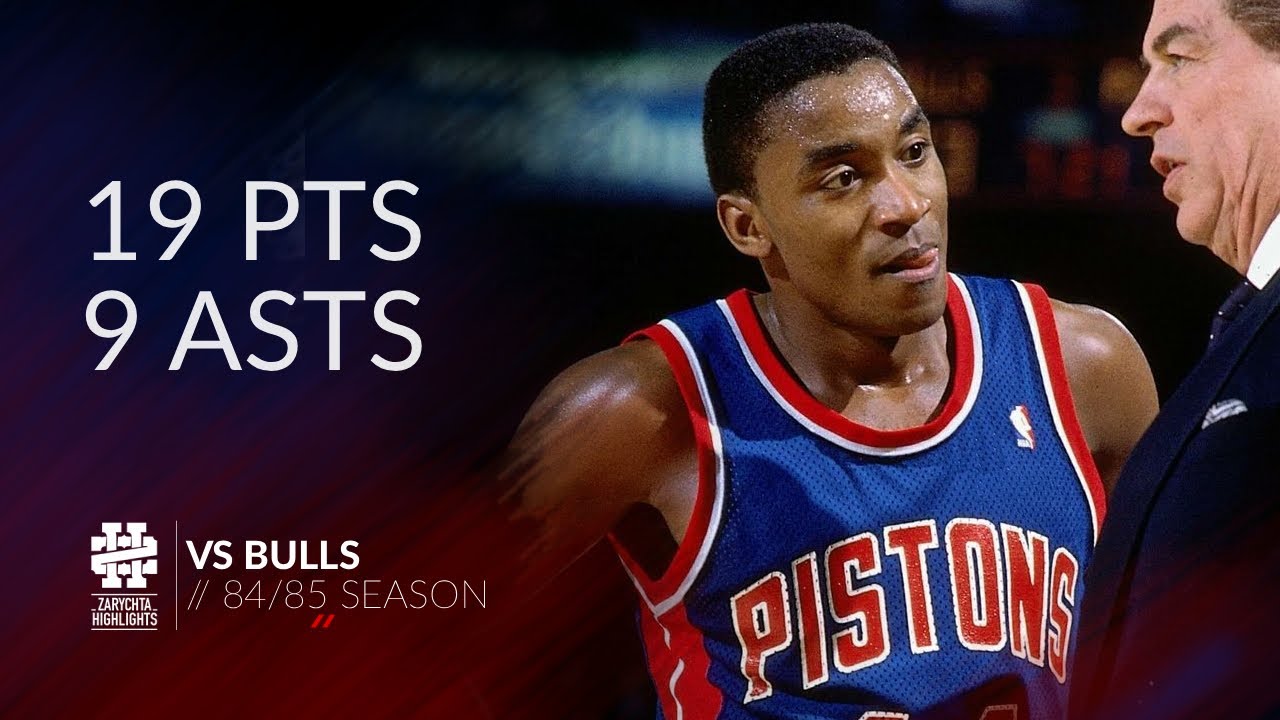 Isiah Thomas 19 pts 9 asts vs Bulls 8485 season - YouTube