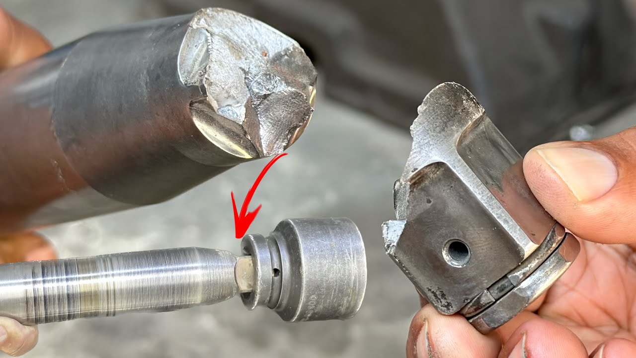 How Repaired Broken Heavy Nut Bolt Removal Machine Square Shaft With ...