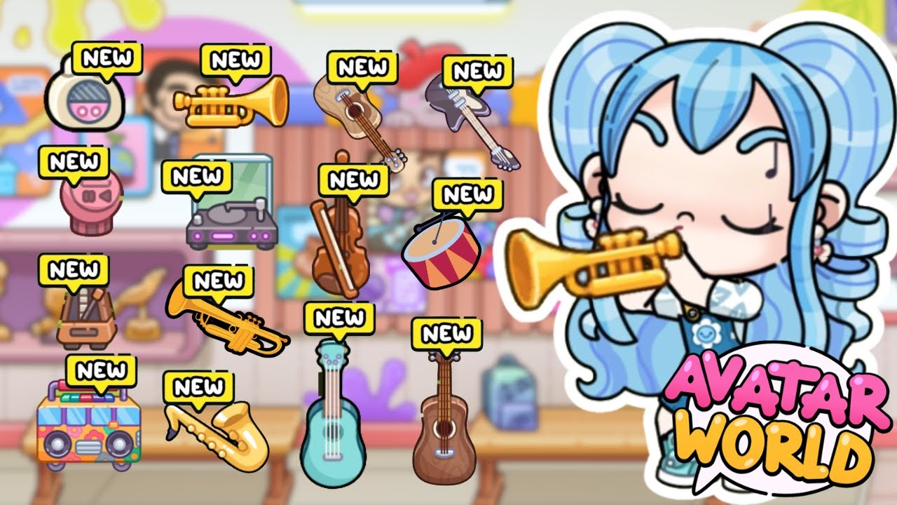 ALL MUSICAL INSTRUMENT IN AVATAR WORLD 😍 LET'S PLAY MUSIC! ️ - YouTube