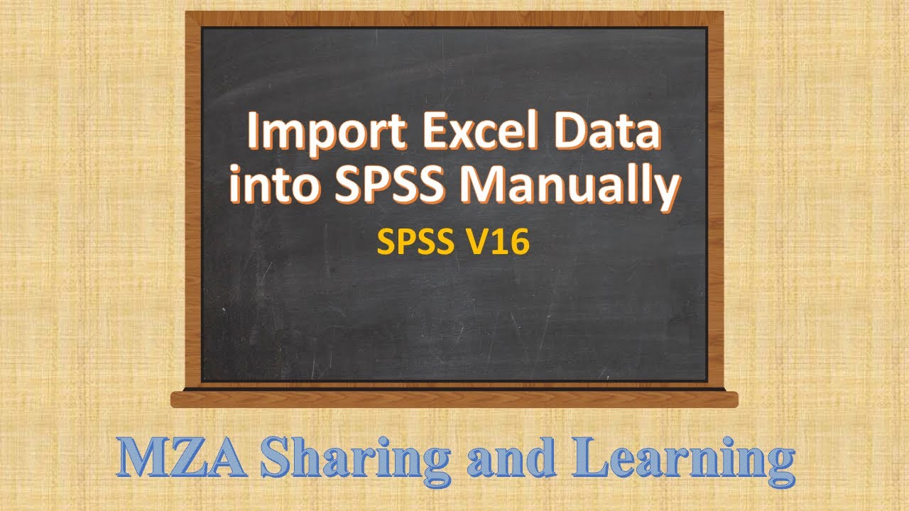 MZA_0004_SPSS | Manual Import data 03 - YouTube