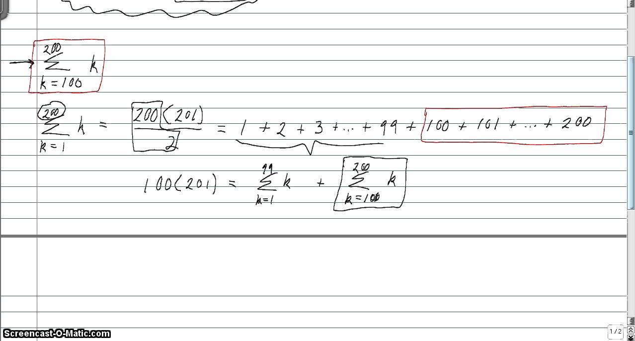 Calculating a Summation - YouTube