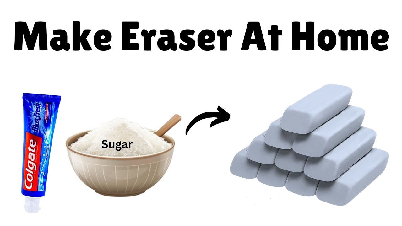 How to make eraser at home / Diy kneaded eraser / Simple homemade ...