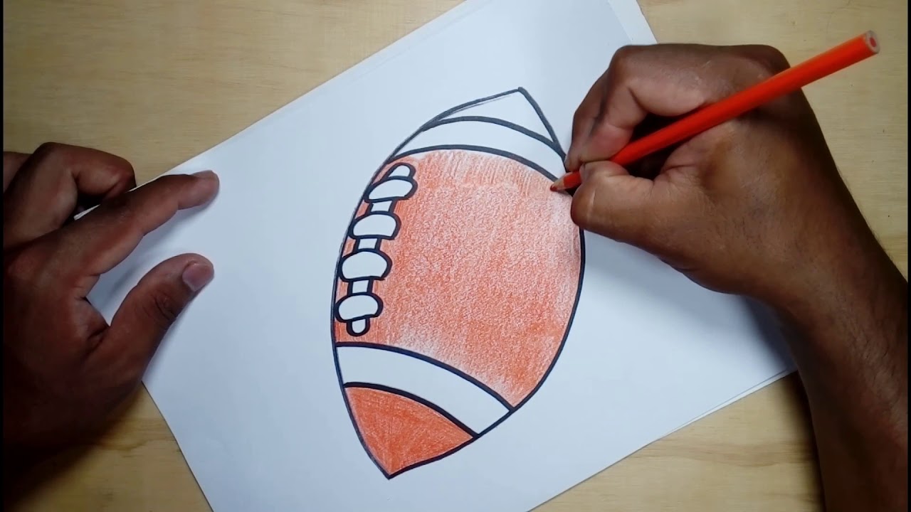 How to draw an easy Football Ball - YouTube