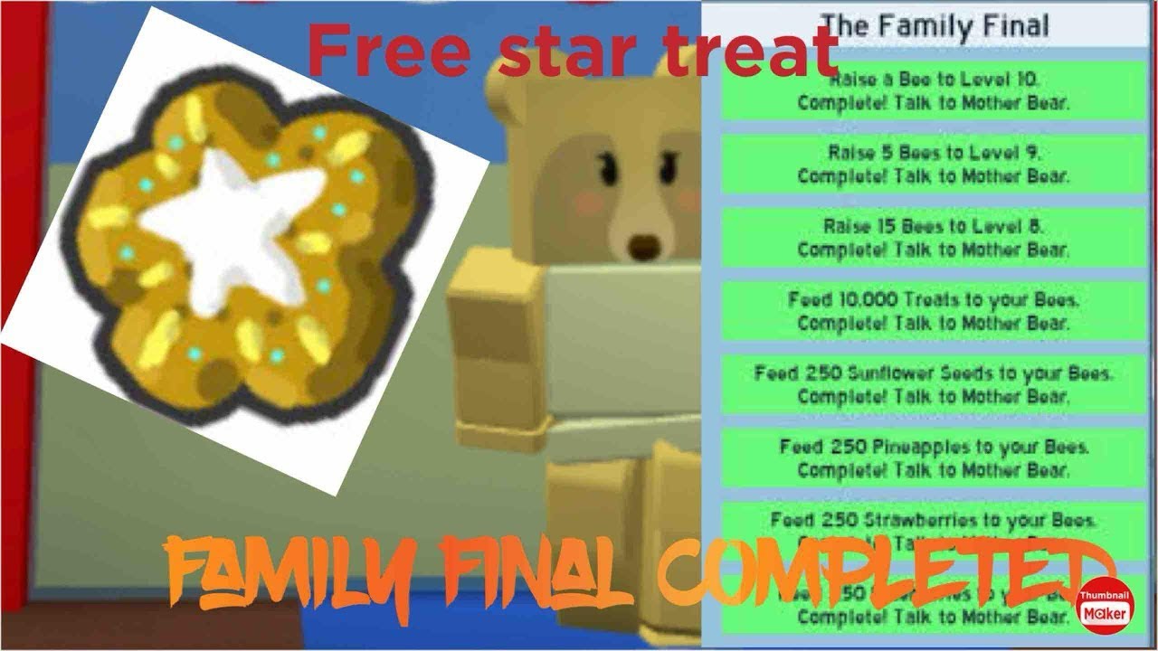 Getting star treat from Mother bear Bee Swarm Simulator - YouTube