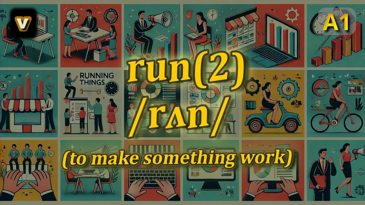 [v] run meaning (to make something work) with 5 examples - YouTube