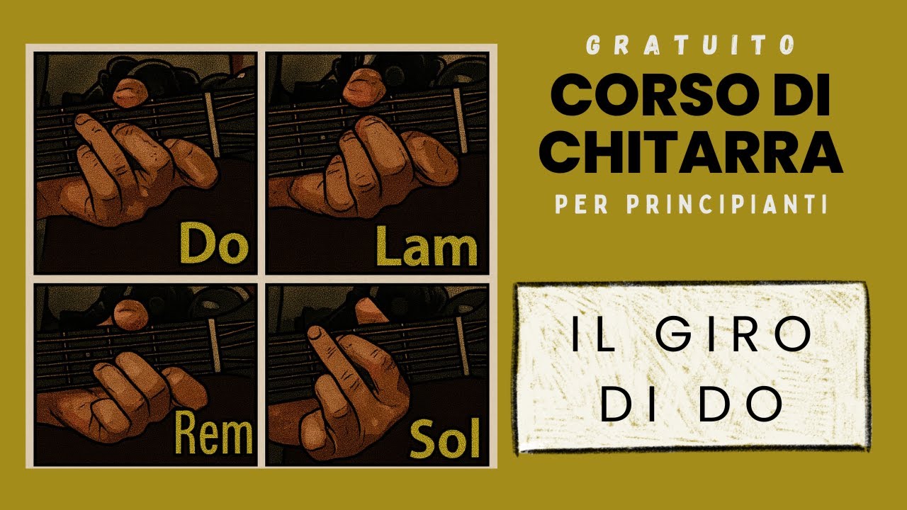 6 - Impara il Giro di DO (con SOL e RE minore) - Corso Base Chitarra ...