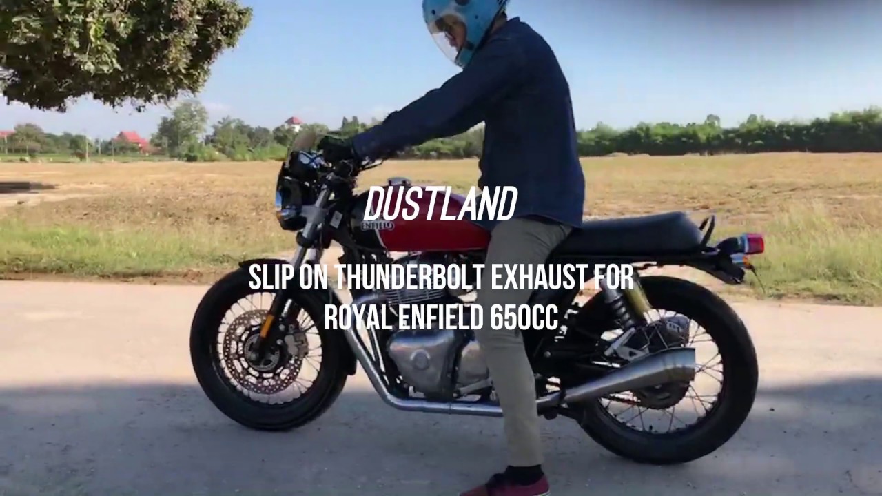 ท่อ Dustland Thunderbolt slip-on exhaust for Royal enfield 650twin ...