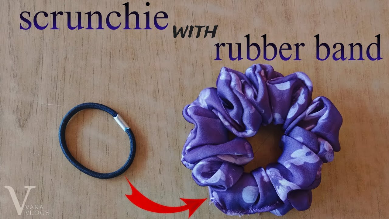scrunchie with rubberband(easy way).... #fashion #scratch #srunchies ...