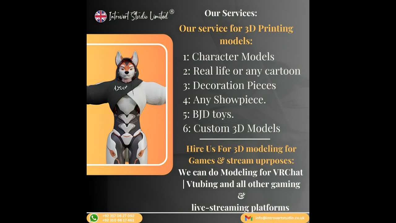 We make models for Streaming & Printing purpose | #Introvert_Studio_Limited #vrchat #3dprinting ...