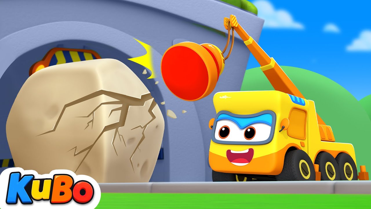 [NEW]Rescue Police Car In The Cave By Excavator & Crane Truck! | Kubo ...