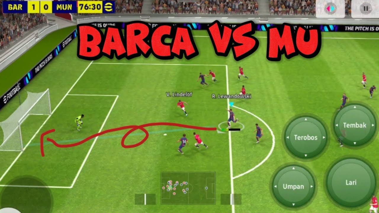 BARCA VS MU (EFOOTBALL) - YouTube