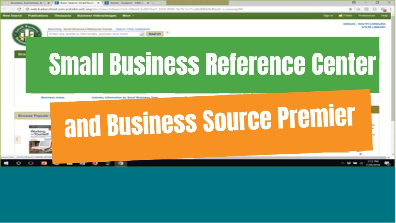 Small Business Reference Center and Business Source Premier for Discus ...