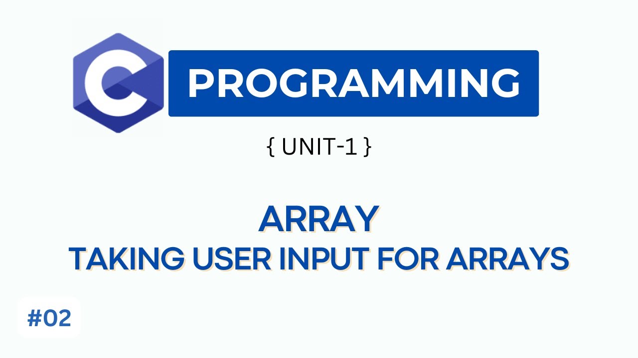 Array Declaration Initialization And User Input In C Sum Of Array 0881