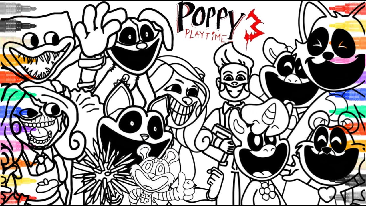 Poppy Playtime Chapter 3 Coloring Pages / How To color ALL BOSSES and ...