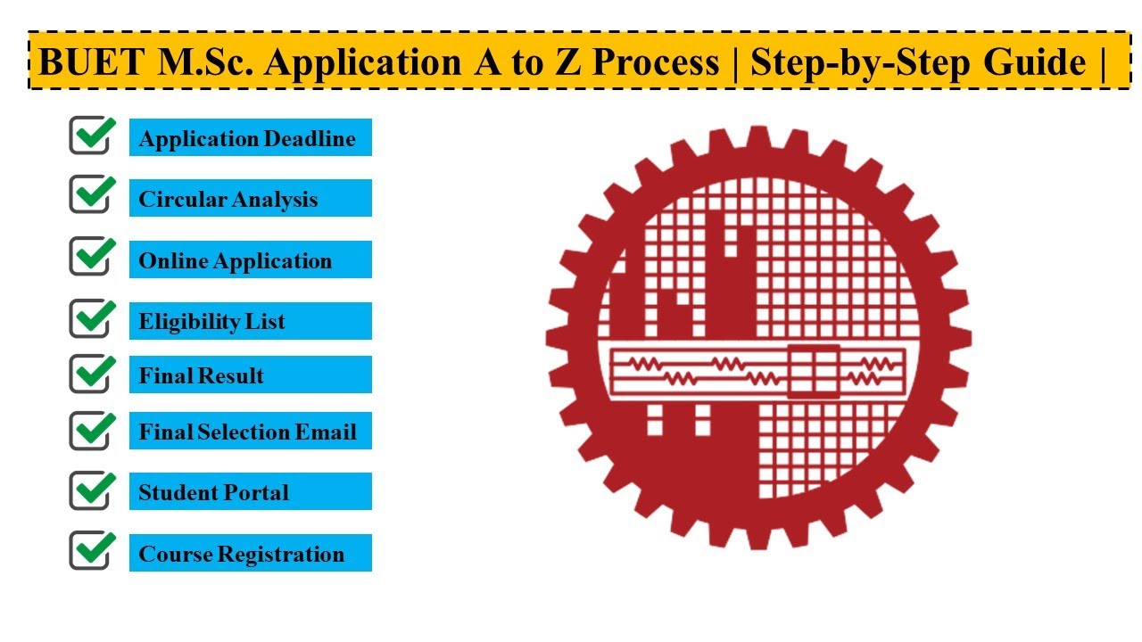 BUET MSc Application A to Z Process | Step-by-Step Guide | Preparation Guideline | - YouTube
