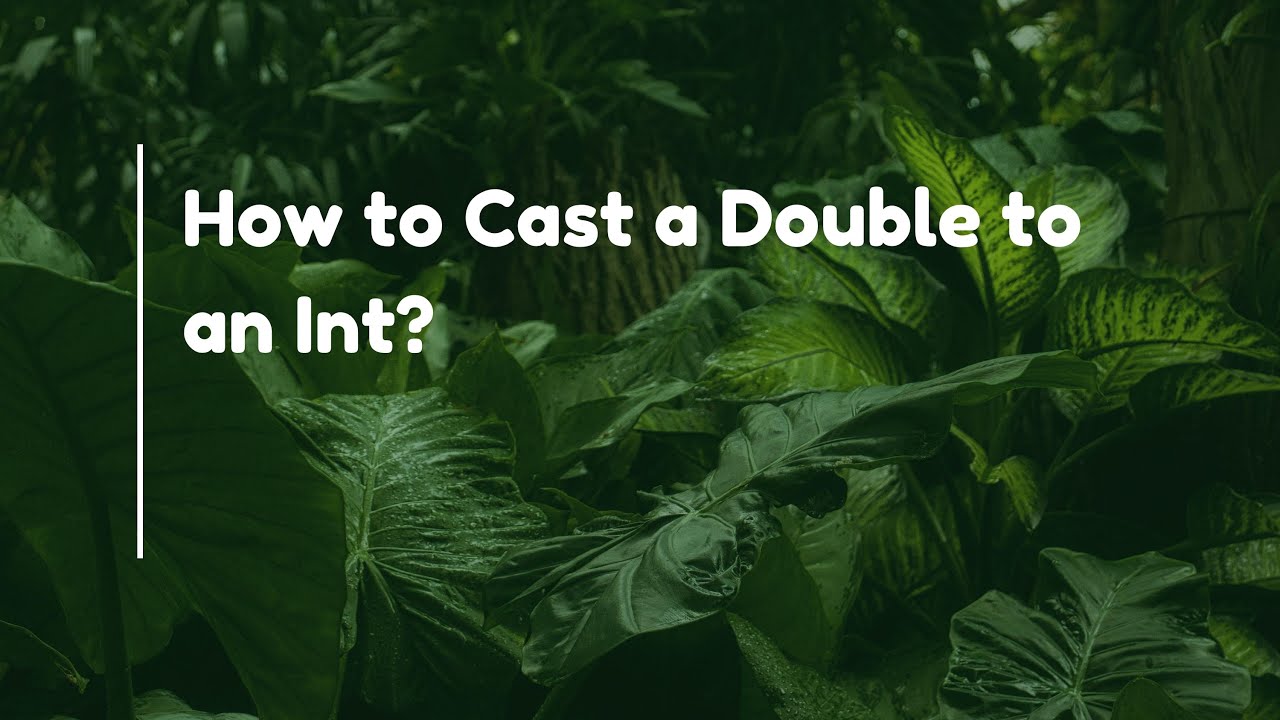 How to Cast a Double to an Int? - YouTube