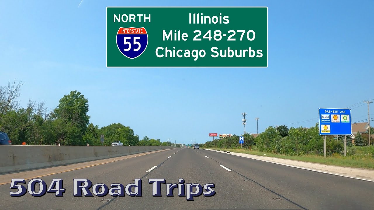 Road Trip #705 - I-55 North - Illinois Mile 248-270 - Chicago Suburbs ...
