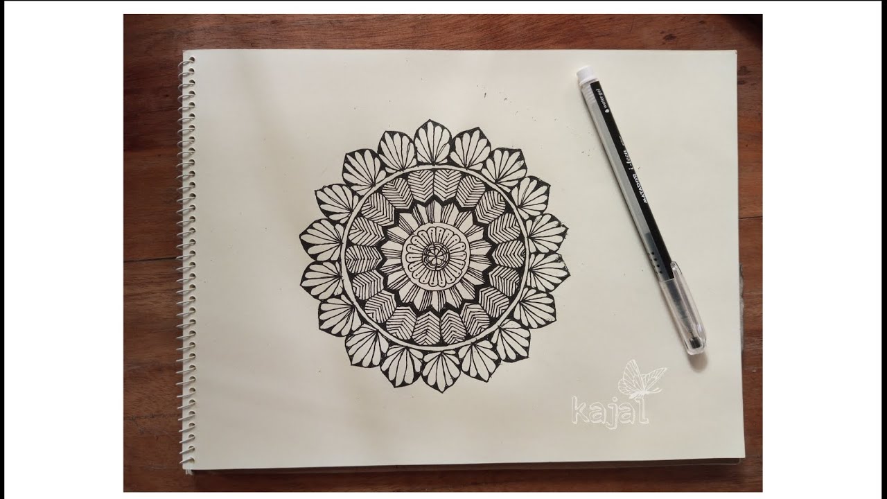 How to art mandala/mandala art with pen/mandala art for beginners - YouTube