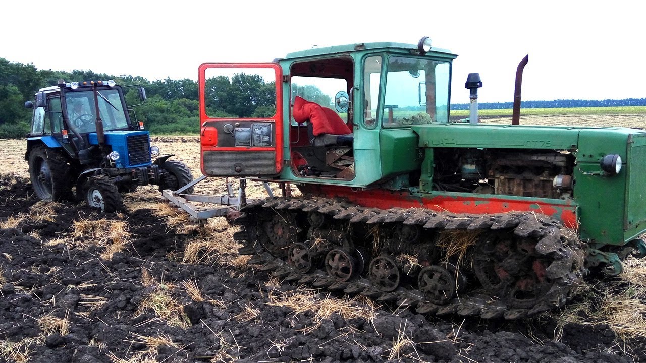 Оран с DT 75 и Mtz 82 - YouTube