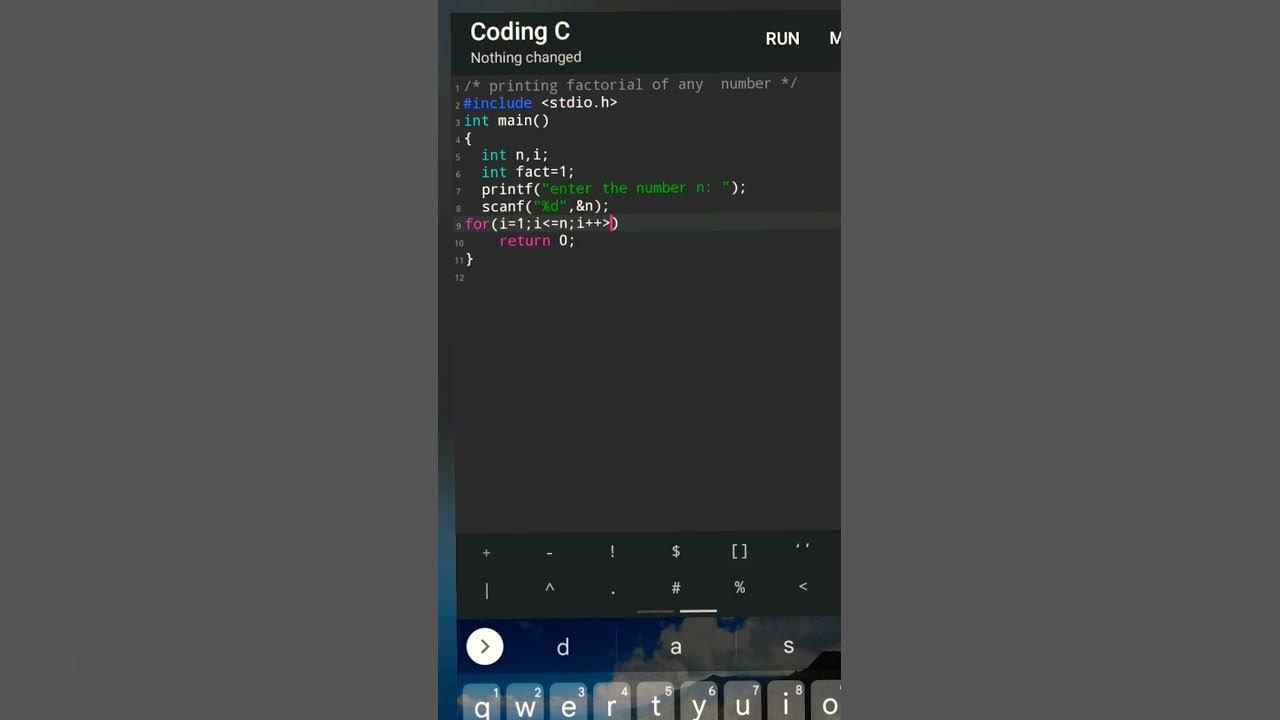 Finding Factorial Of Any Number In C Program Coding Cprograming Computertech98 Youtube