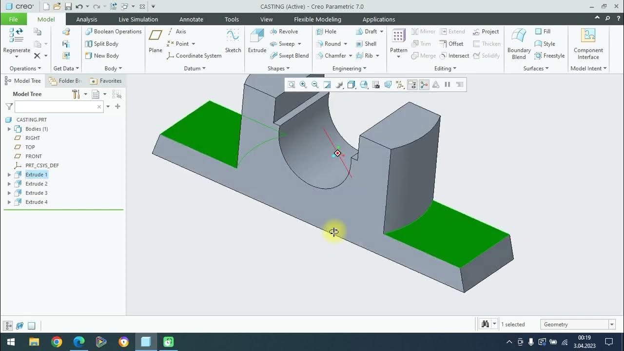 Creo Parametrik Montaj Proje 10 Plummer Block Part 1 - YouTube