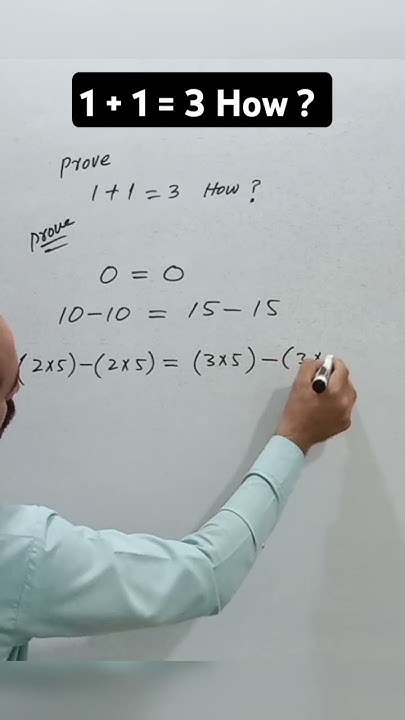 1+1 = 3 How? Break the rules of mathematics 🤗 #youtubeshorts #shorts ...