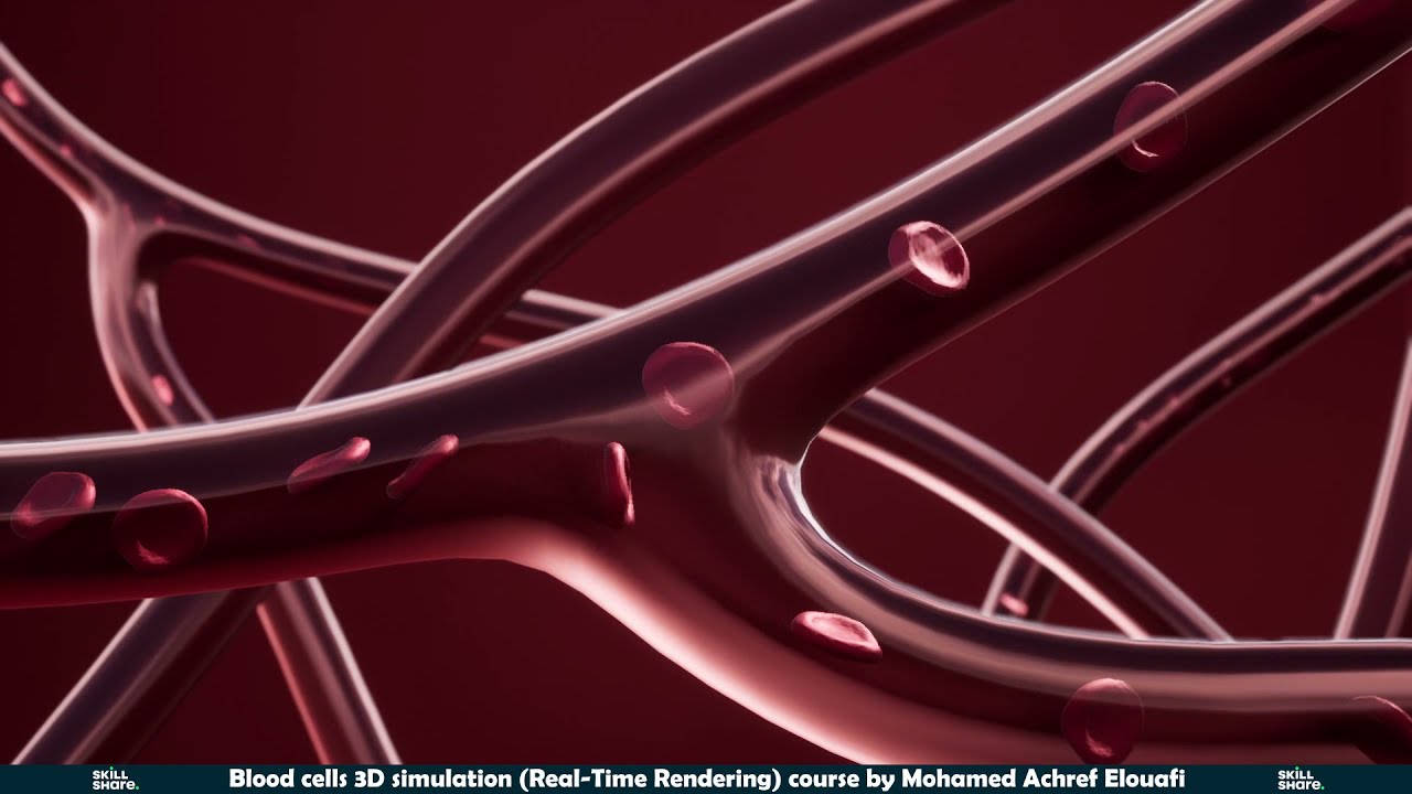 3D Blood cell simulation #medical #biology #realtime - YouTube