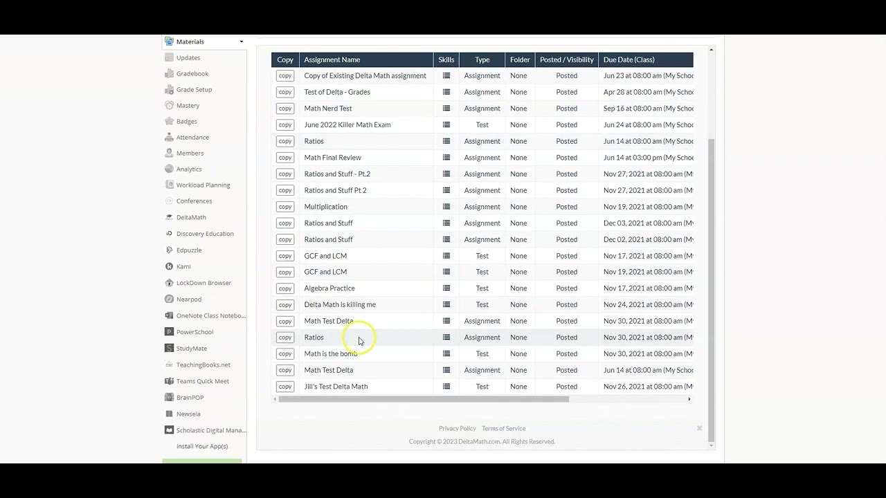 DeltaMath & Schoology - Assigning DeltaMath in Linked Course Sections - YouTube