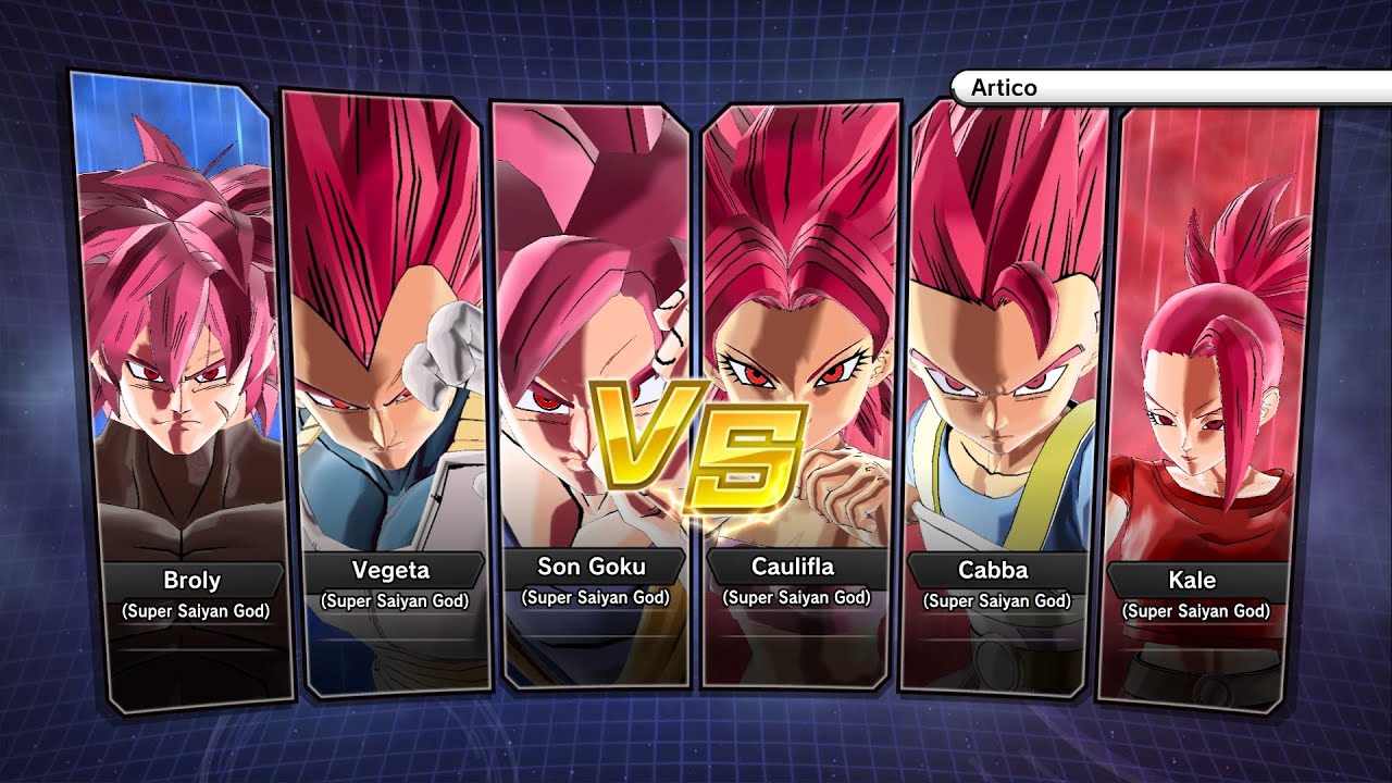 XV2 - Requested (PC): Goku/Vegeta/Broly Super Saiyan God vs Caulifla ...