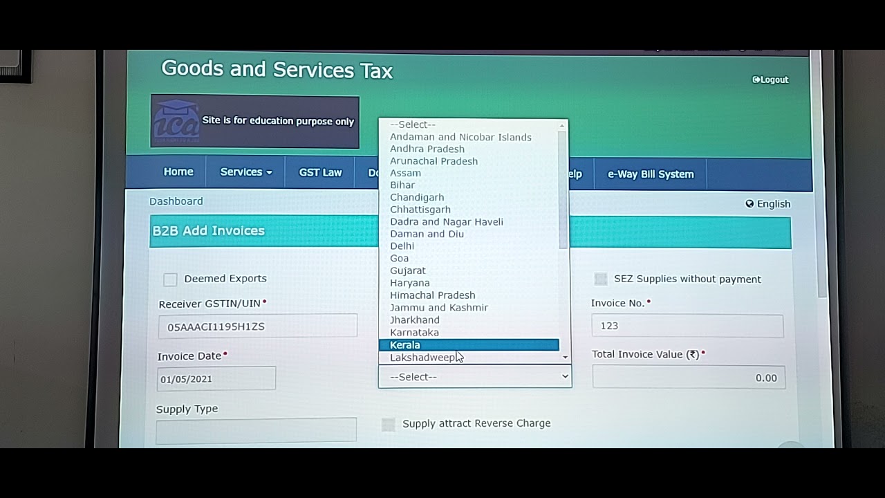 GSTR1 Return Filing In GST Portal- By Alam Sir - YouTube