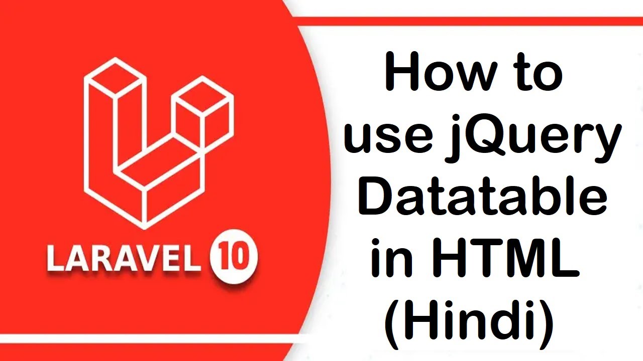 How To Use Jquery Datatable In Html Hindi Youtube