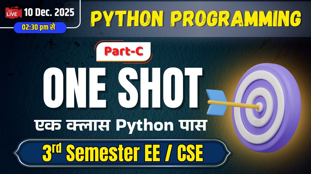 One SHOT || Python Programming(Part-C) || Polytechnic 3rd Semester Electrical/ CSE - YouTube