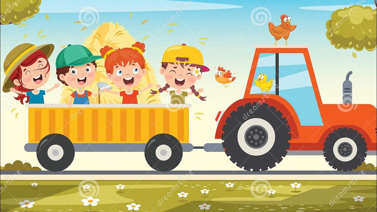 tractor cartoon kids || cartoon video|| tractor race|| tractor for kids ...